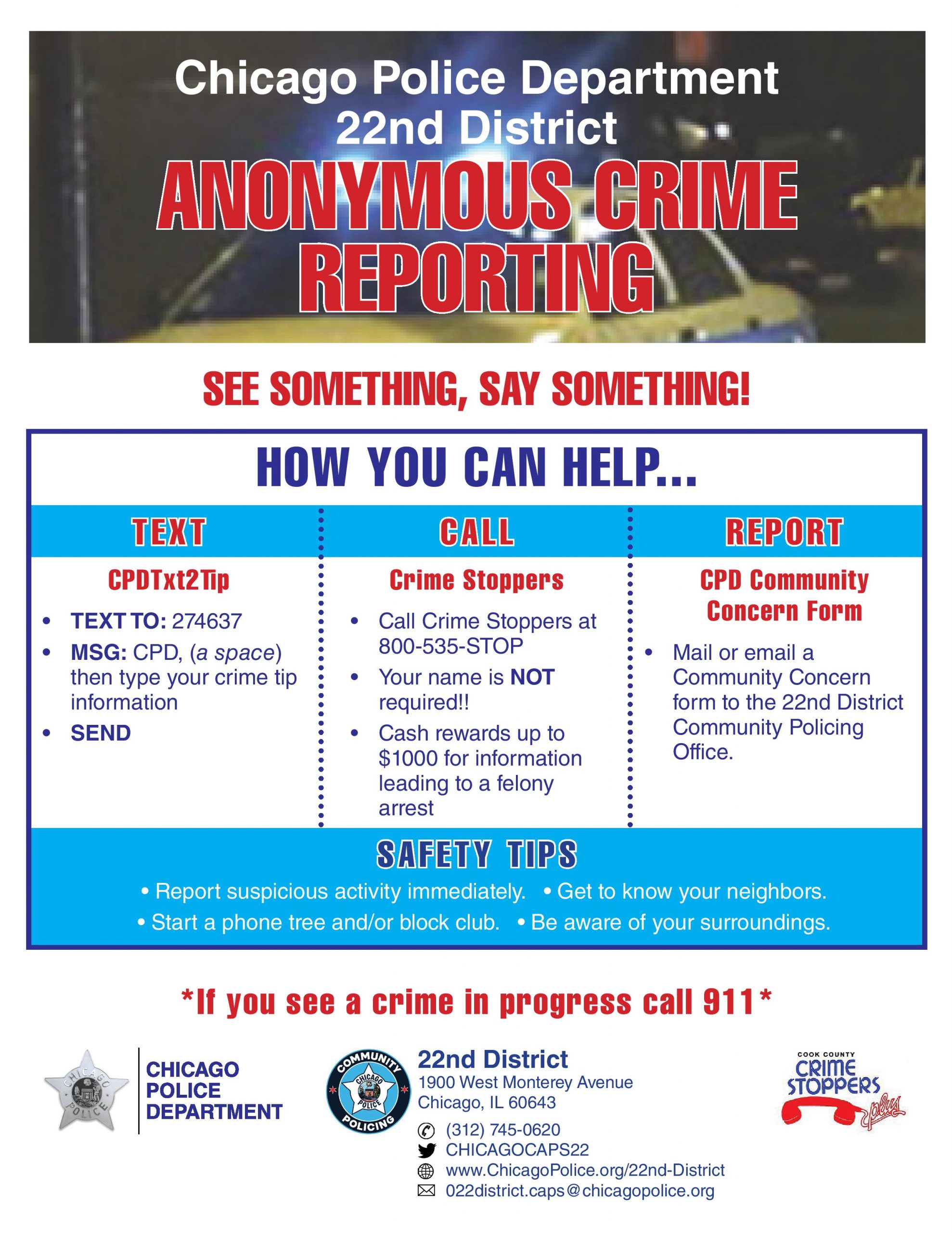 CAPS Meetings : 19th Ward Mobile Site